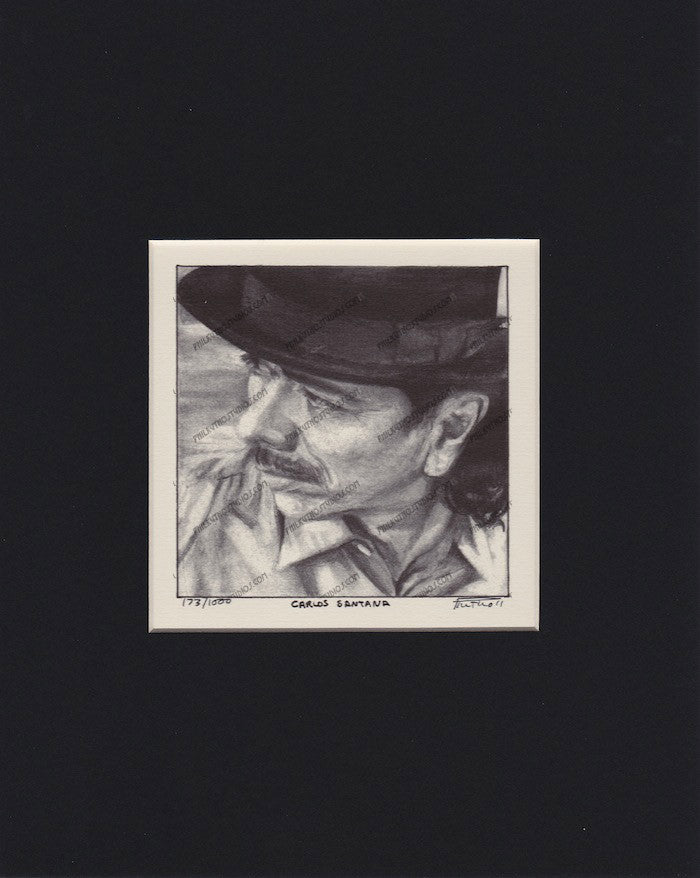 Carlos Santana Drawing – Phil Kutno Studios