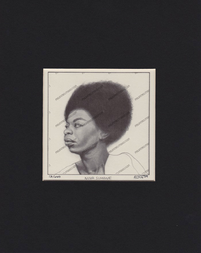 Nina Simone Drawing – Phil Kutno Studios