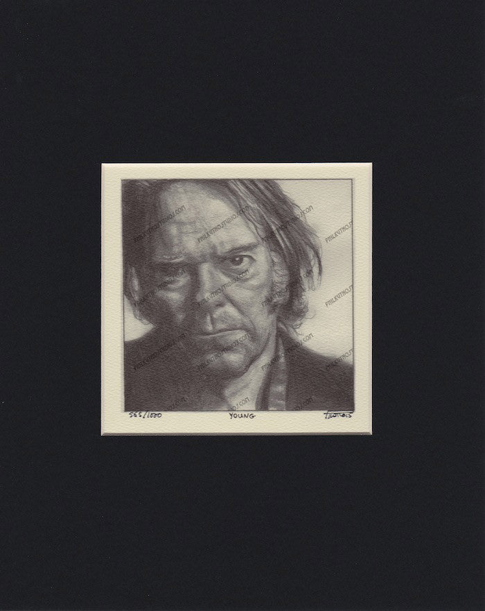 Neil Young #2 Drawing – Phil Kutno Studios